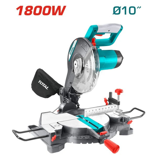Ingletadora 10 3/16 plg 1800w + disco de corte 10pl 100 dientes Total ...
